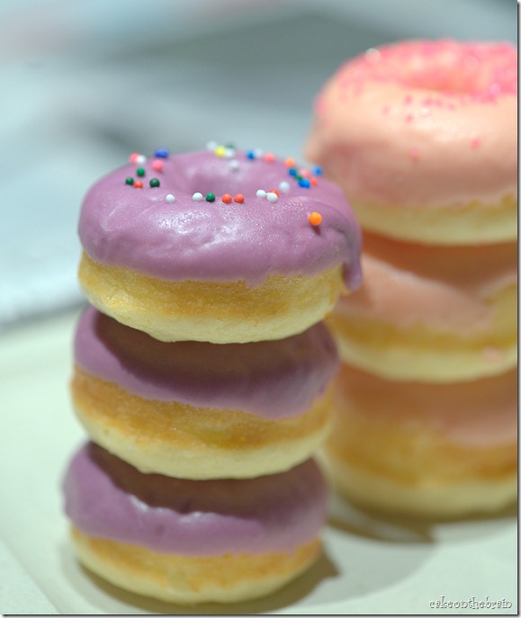 CAKE ON THE BRAIN: BAKED MINI DOUGHNUTS